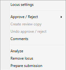 Sample and locus management